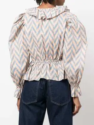 Ulla Johnson Zig-zag Ruffle Blouse