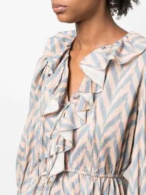 Ulla Johnson Zig-zag Ruffle Blouse