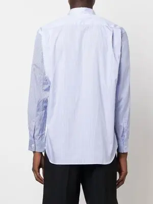 Comme Des Garçons Stripe-print Long-sleeve Shirt - Blue
