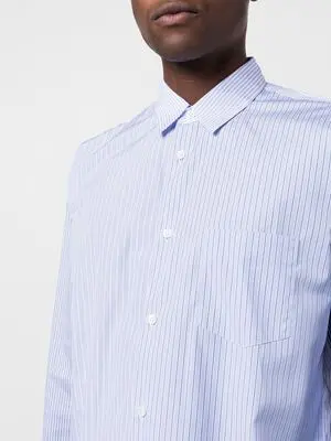 Comme Des Garçons Stripe-print Long-sleeve Shirt - Blue