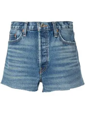 RE/DONE 70s High-rise Denim Shorts - Blue