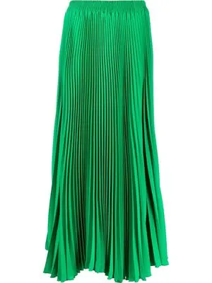 STYLAND Elaticated-wait Pleated Long Kirt