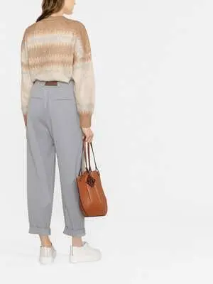 Brunello Cucinelli Belted Straight-leg Trousers