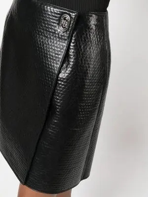 FERRAGAMO Embossed Wrap Skirt