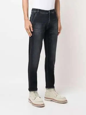 PT TORINO Logo-patch Straight-leg Jeans