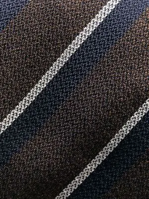 Canali Diaganol-stripe Pattern Silk Tie