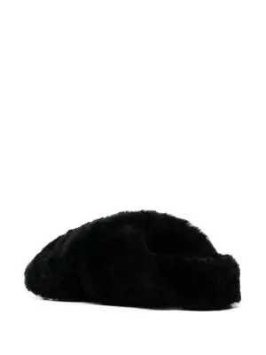 JIL SANDER Crossover-strap Shearling Mules