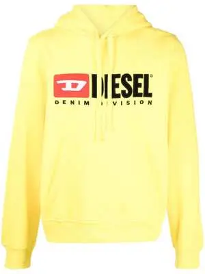 DIESEL® S-ginn-hood-div Logo-appliqué Hoodie - Yellow