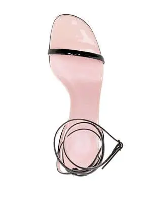 PIFERI 70mm Patent Leather Ankle Strap Sandals