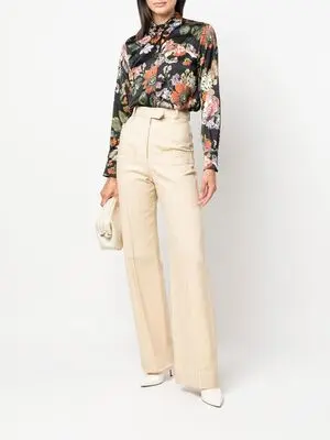 Vivetta Floral-print Long-sleeve Shirt