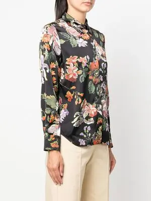 Vivetta Floral-print Long-sleeve Shirt