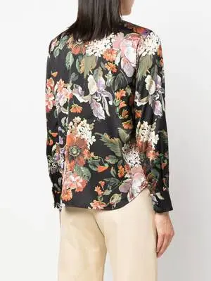 Vivetta Floral-print Long-sleeve Shirt