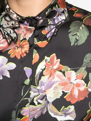 Vivetta Floral-print Long-sleeve Shirt