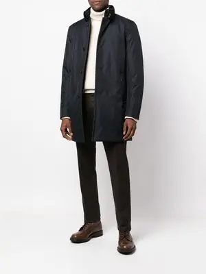 MOORER Buttoned High-neck Coat