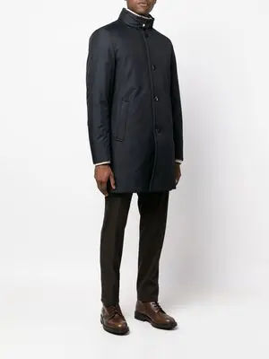 MOORER Buttoned High-neck Coat