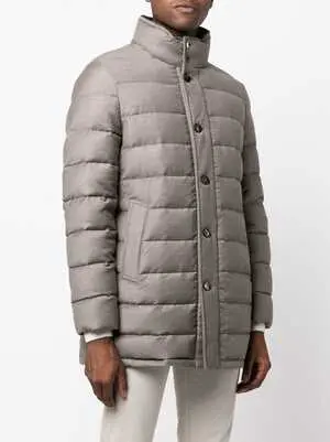 MOORER Padded Buttoned-up Coat