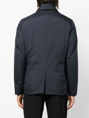 MOORER Single-breasted Padded Jacket - Blue