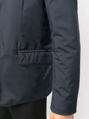 MOORER Single-breasted Padded Jacket - Blue