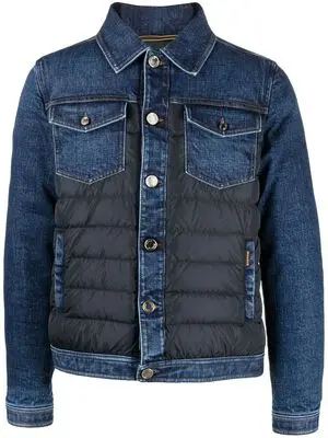 MOORER Contrast Denim Jacket