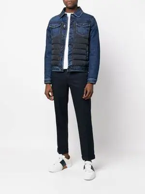 MOORER Contrast Denim Jacket
