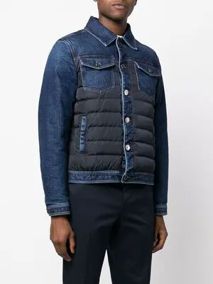 MOORER Contrast Denim Jacket