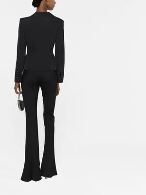 Dolce & Gabbana Logo-plaque Button-fastening Blazer - Black