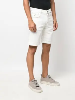 Jacob Cohen Contrasting-stitch Detail Shorts - White