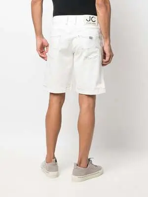 Jacob Cohen Contrasting-stitch Detail Shorts - White