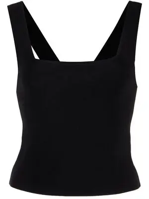 Matteau Square Neck Vest Top - Black