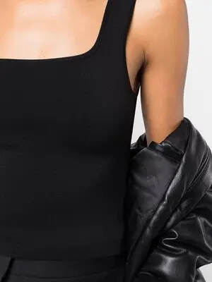 Matteau Square Neck Vest Top - Black