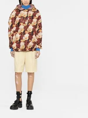 La DoubleJ Floral Print Hooded Jacket