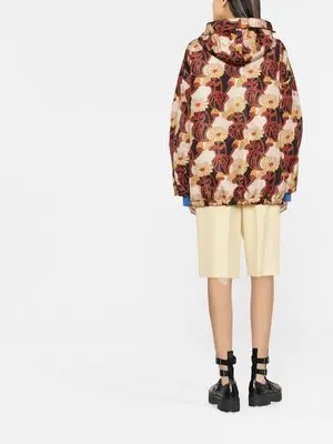 La DoubleJ Floral Print Hooded Jacket