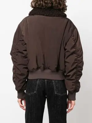 Stella McCartney Faux-fur Collar Cropped Bomber Jacket