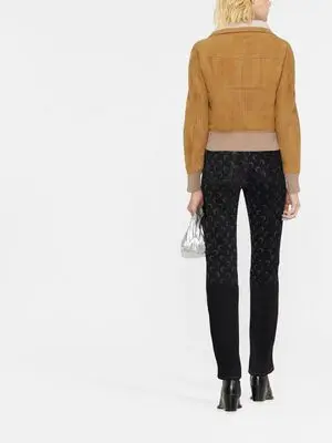 Dsquared2 Ribbed-detail Zipped-up Bomber Jacket