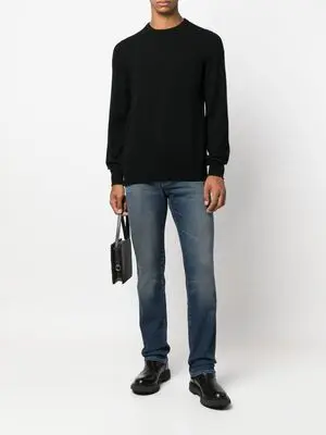 Fedeli Crew-neck Pullover - Black