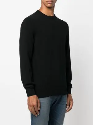 Fedeli Crew-neck Pullover - Black