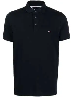 Tommy Hilfiger Embroidered-logo Polo Shirt - Blue