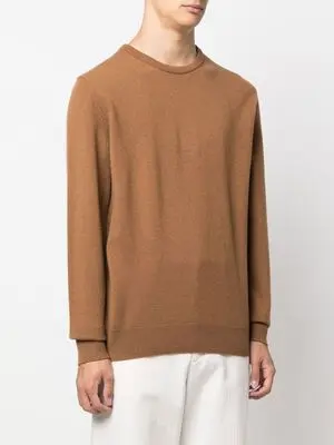 Zegna Crew-neck Cashmere Jumper - Brown