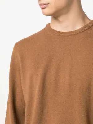 Zegna Crew-neck Cashmere Jumper - Brown