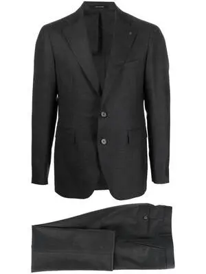 Tagliatore Single-breasted Virgin Wool Suit - Grey
