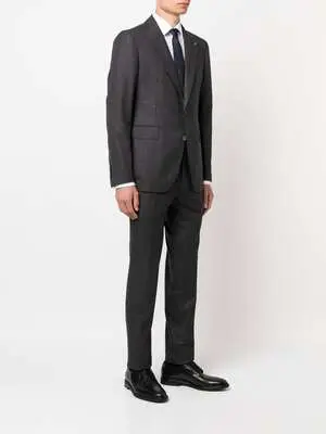 Tagliatore Single-breasted Virgin Wool Suit - Grey