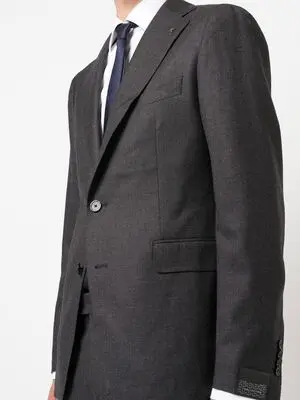 Tagliatore Single-breasted Virgin Wool Suit - Grey