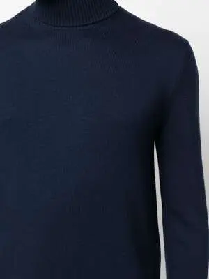 BALLANTYNE Roll-neck Wool Jumper - Blue