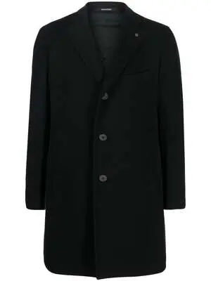 Tagliatore Single-breasted Wool Coat - Black