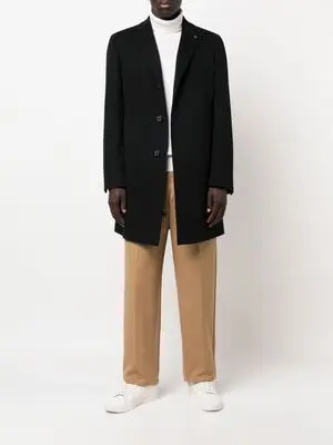 Tagliatore Single-breasted Wool Coat - Black
