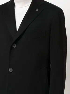 Tagliatore Single-breasted Wool Coat - Black