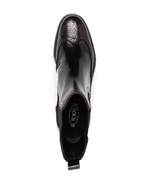 TOD'S Brogue-detail Chelsea Boots