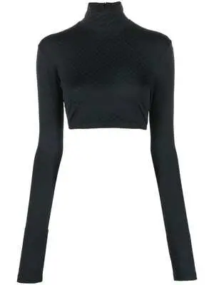 AMBUSH Funnel-neck Long-sleeve Top - Black