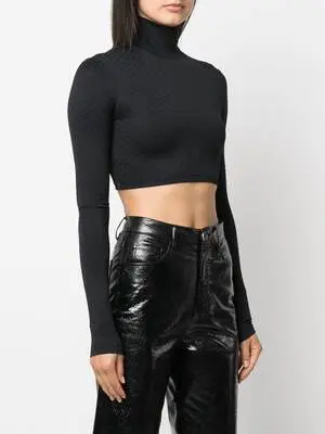AMBUSH Funnel-neck Long-sleeve Top - Black