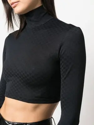 AMBUSH Funnel-neck Long-sleeve Top - Black